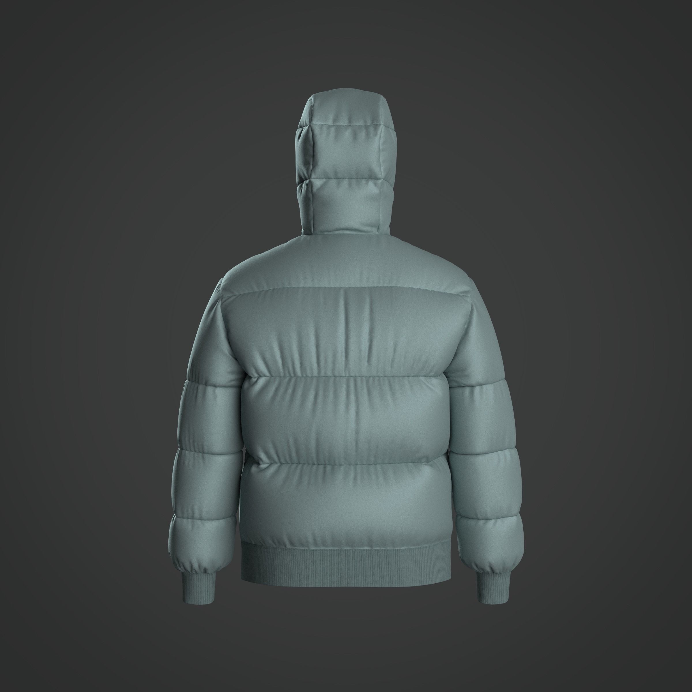 Mens Puffer Jacket 3D model | CGTrader