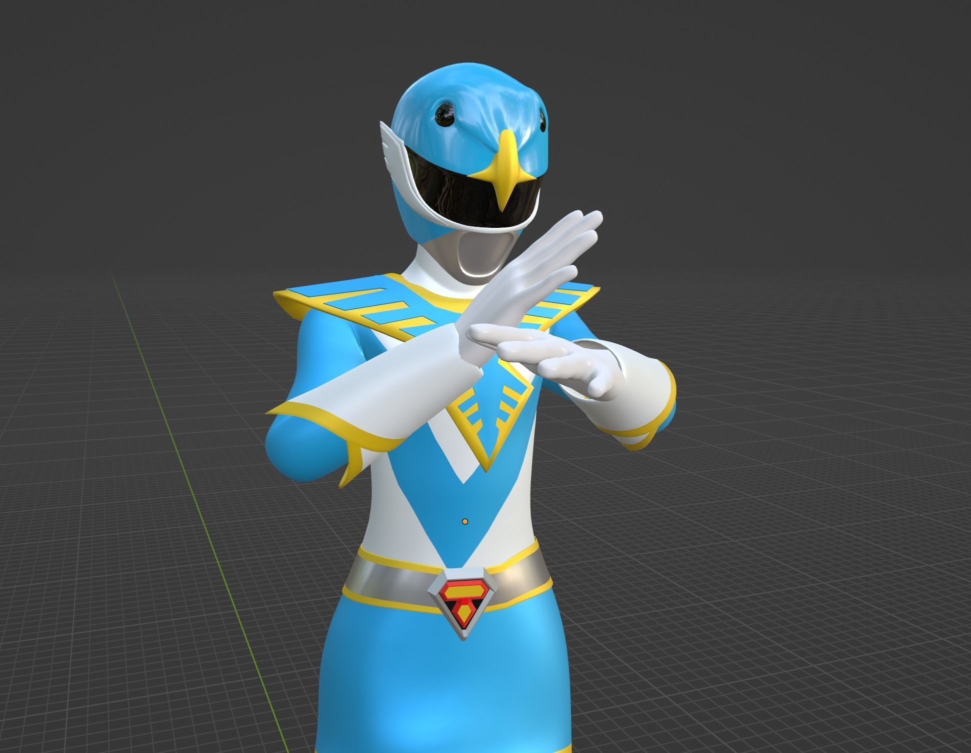 Blue Swallow - Chojin Sentai Jetman 3D model rigged | CGTrader
