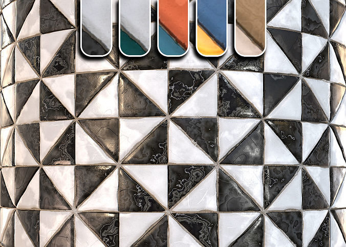 checkerboard tile PBR texture 003 Texture | CGTrader