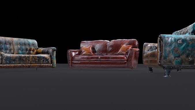 Steampunk Couch Pack free VR / AR / low-poly 3D model | CGTrader
