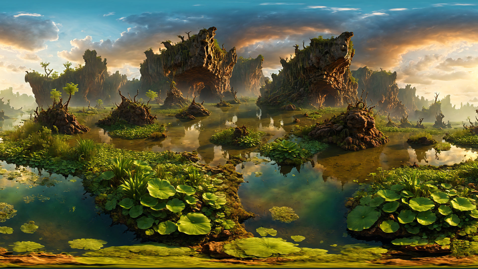 3D model HDRI Swamps and Wetlands VR / AR / low-poly | CGTrader