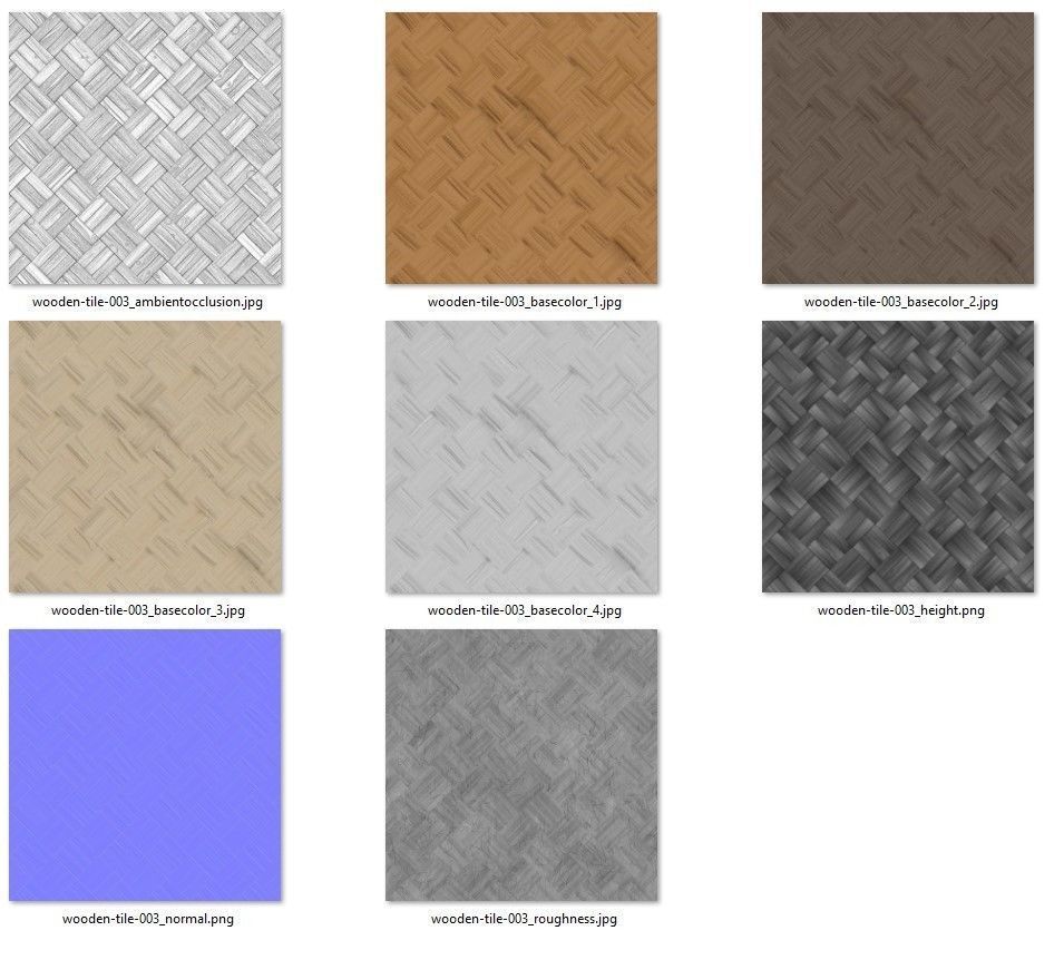 wooden parquet tile PBR Texture 003 Texture | CGTrader