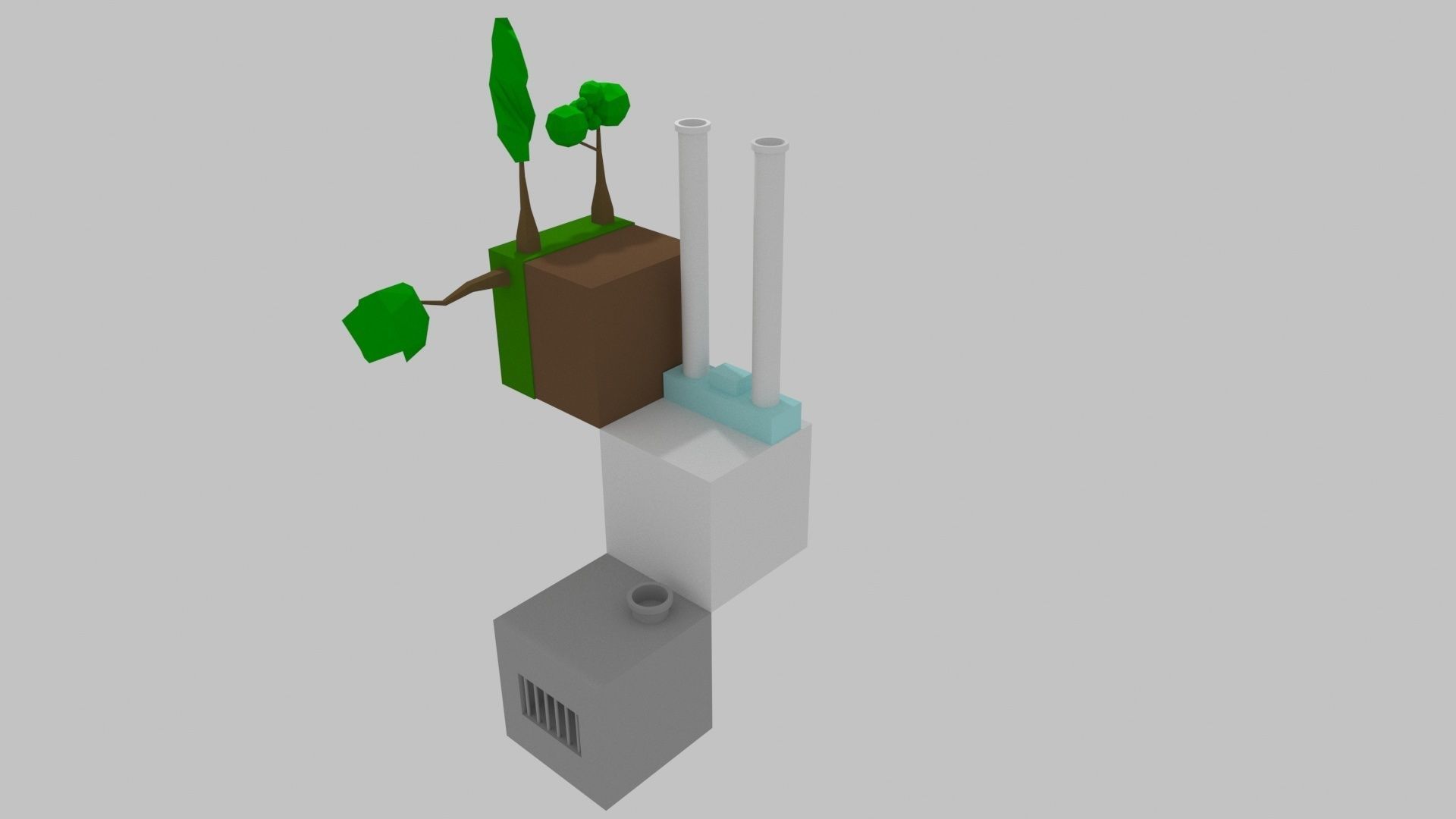3D model Low Poly Cube World VR / AR / low-poly | CGTrader