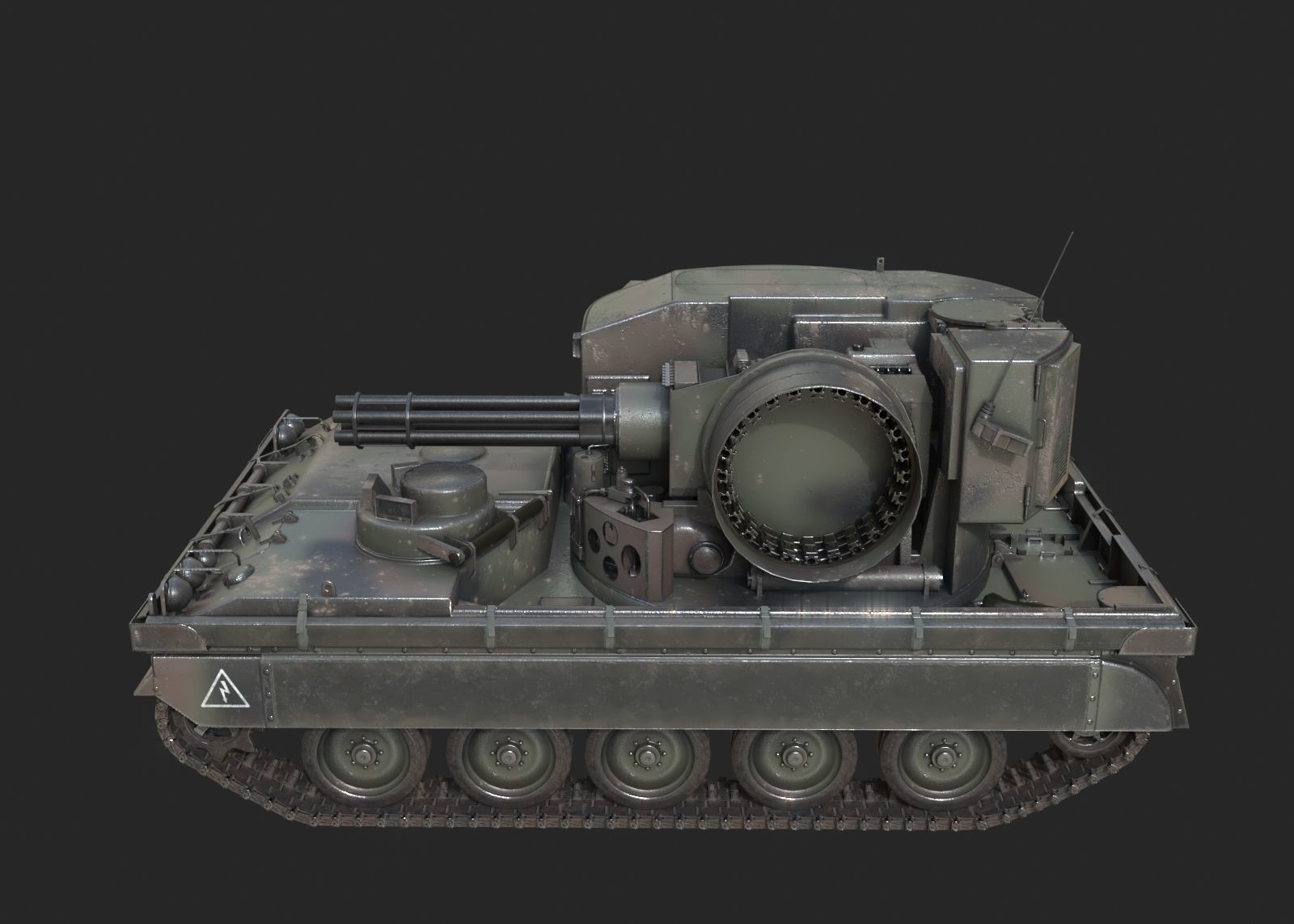 3D model 3 Coatings of US Army T249 Vigilante self-propelled AA gun VR ...