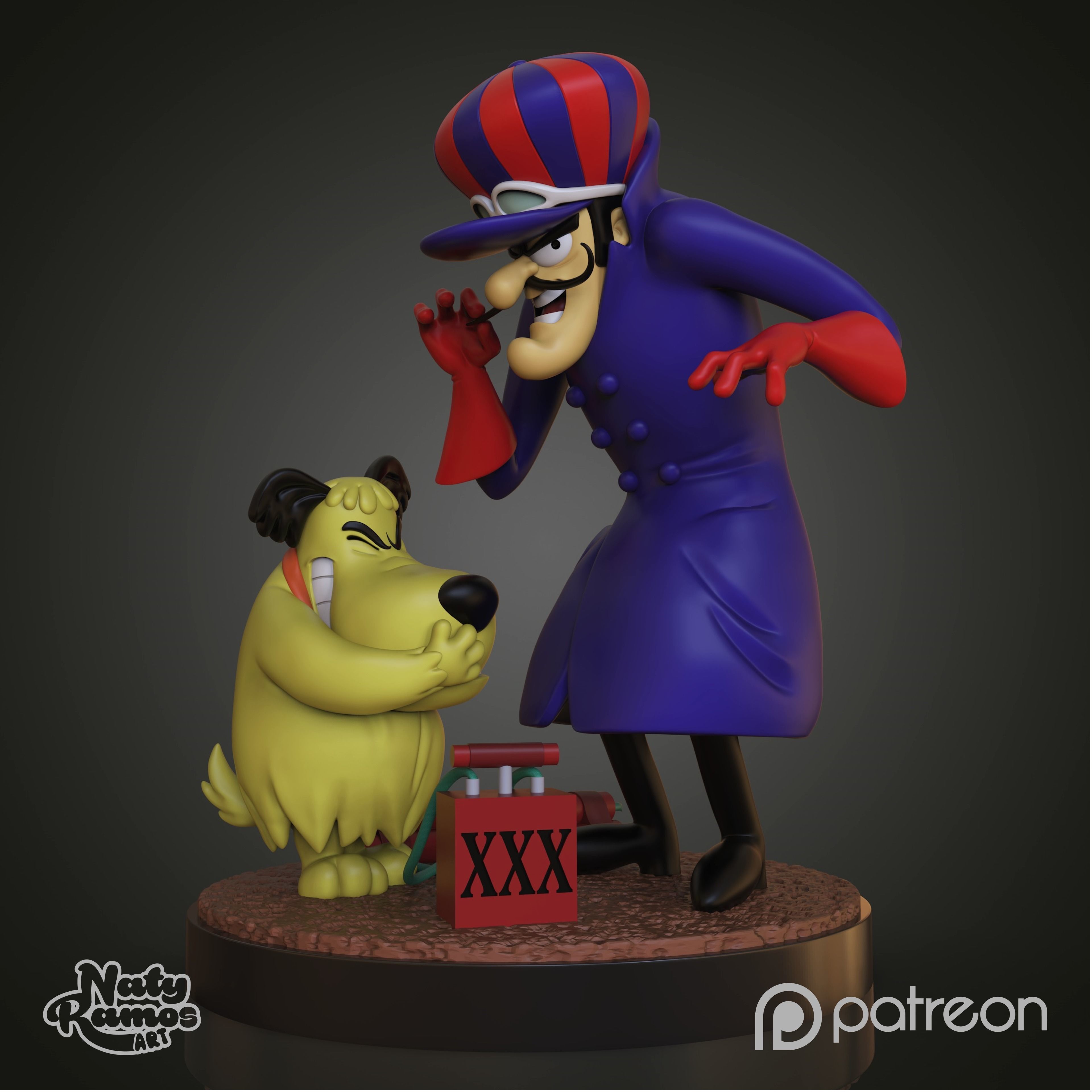 DICK DASTARDLY and MUTTLEY 3D model 3D printable | CGTrader