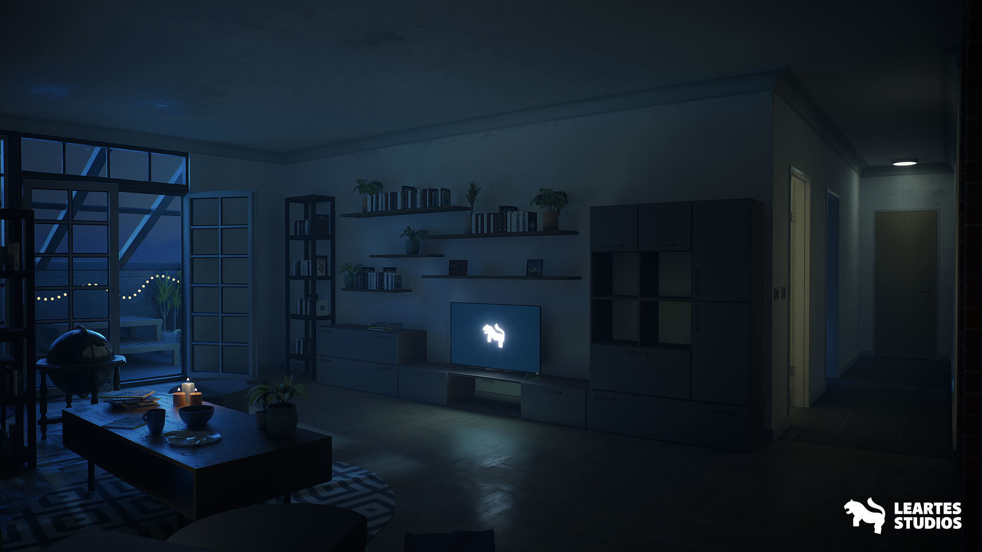 3D model Student Apartment Interior Environment VR / AR / low-poly ...