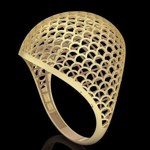 Lux ring silver gold sterling printable jewelry 3D model 3D model 3D ...