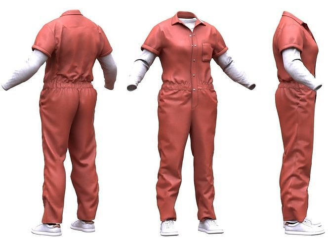 3D model Female Prisoner Outfit VR / AR / low-poly | CGTrader