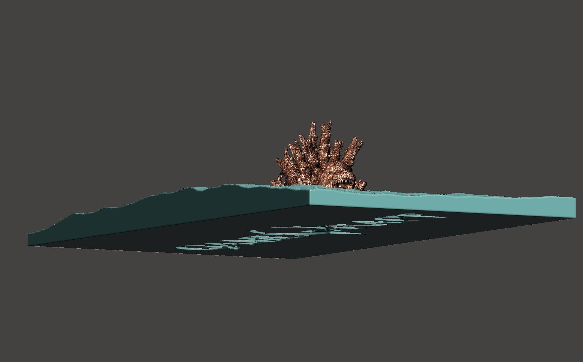 GODZILLA MINUS ONE -1 WATER SWIMMING GOJIRA KAIJU ULTRA DETAILED 3D ...