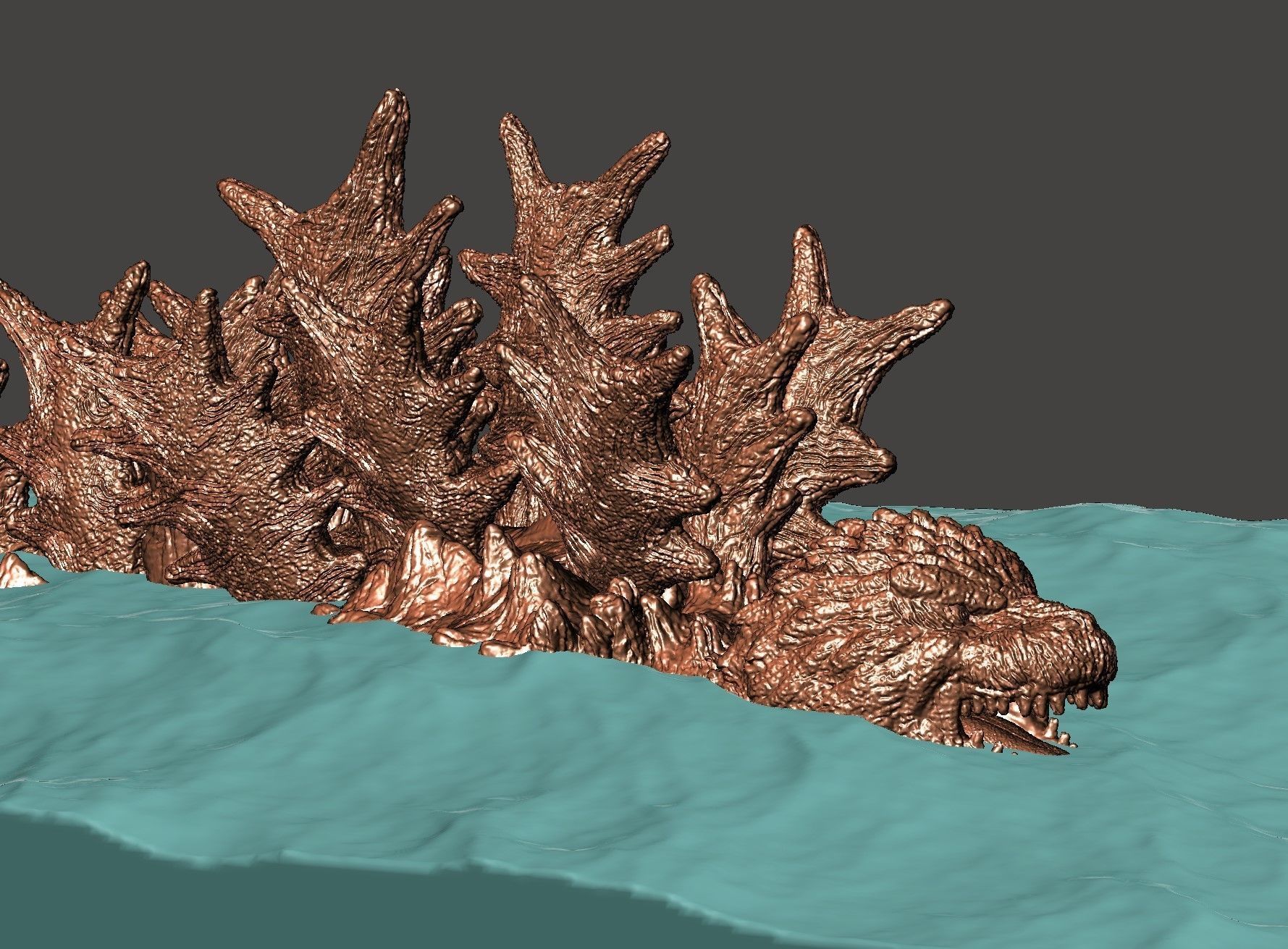 GODZILLA MINUS ONE -1 WATER SWIMMING GOJIRA KAIJU ULTRA DETAILED 3D ...