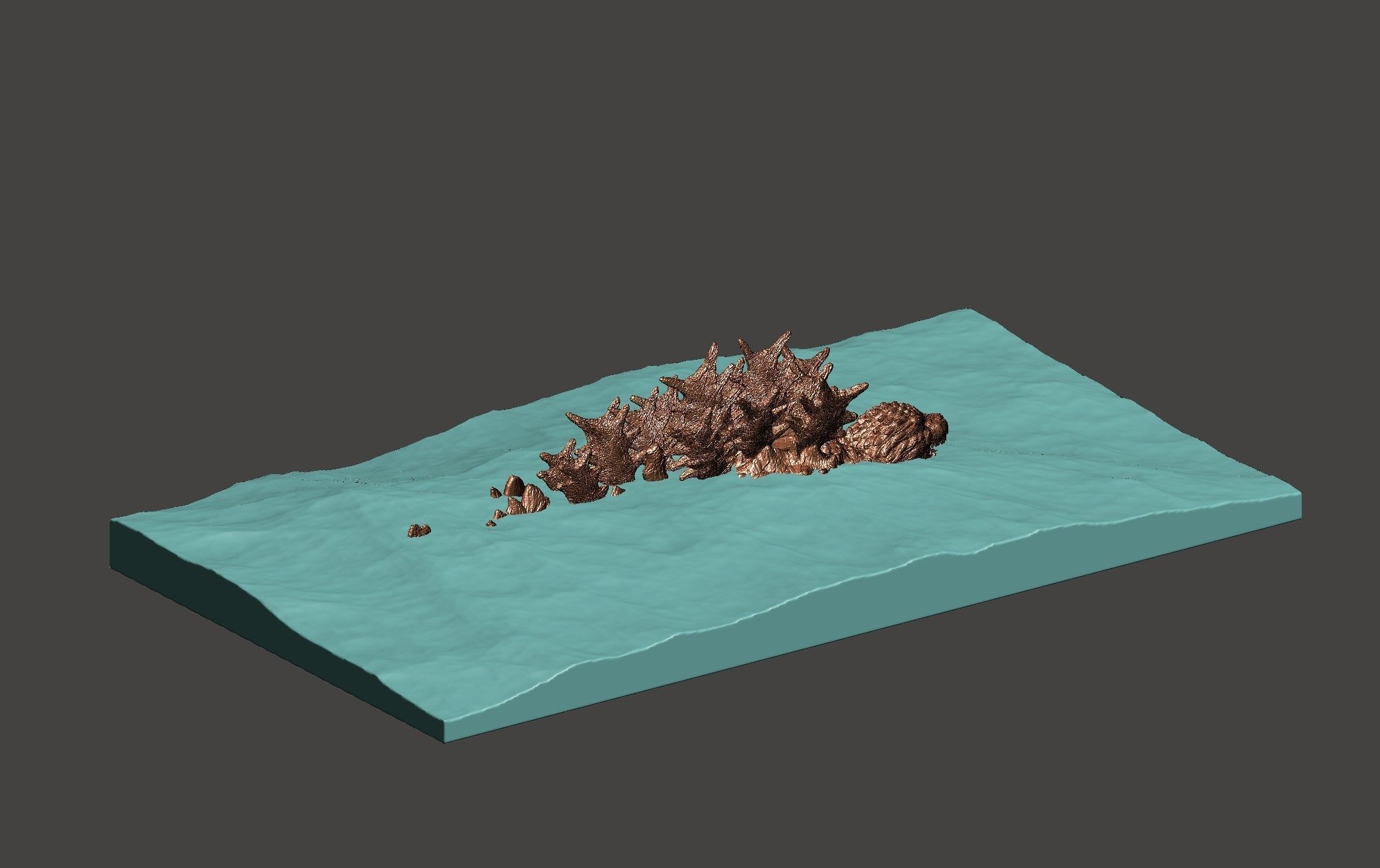 GODZILLA MINUS ONE -1 WATER SWIMMING GOJIRA KAIJU ULTRA DETAILED 3D ...