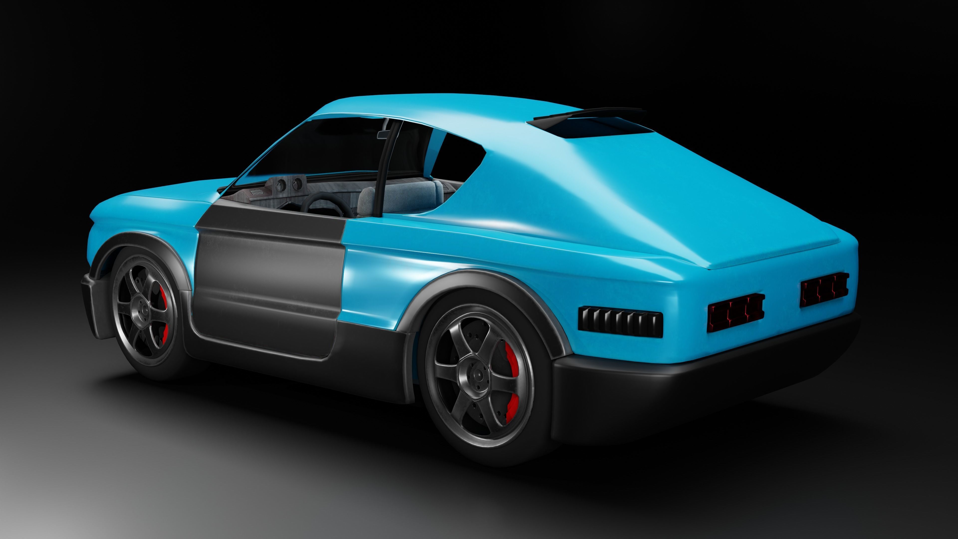 3D model 3 Muscle car VR / AR / low-poly | CGTrader
