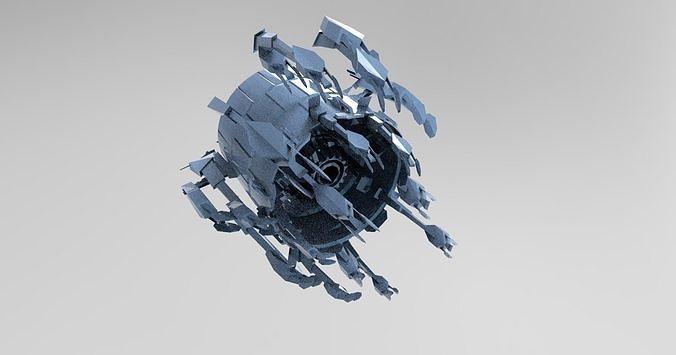 3D model Alien mothership harvester fuselage VR / AR / low-poly | CGTrader