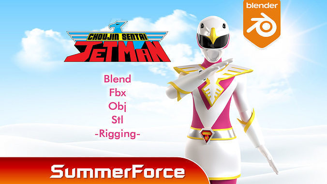 White Swan - Chojin Sentai Jetman 3D model rigged | CGTrader