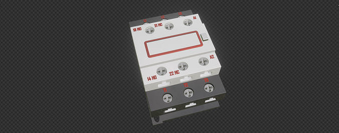 3D model 3 phase contactor VR / AR / low-poly | CGTrader