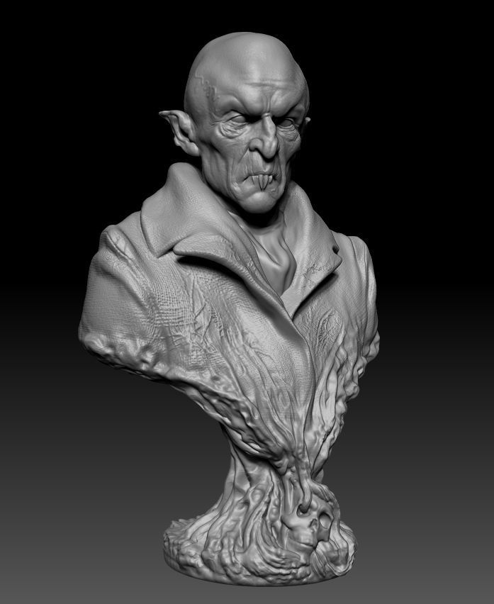 Nosferatu Bust Vampire 3D Model - Dracula Highly Detailed 3D model 3D ...
