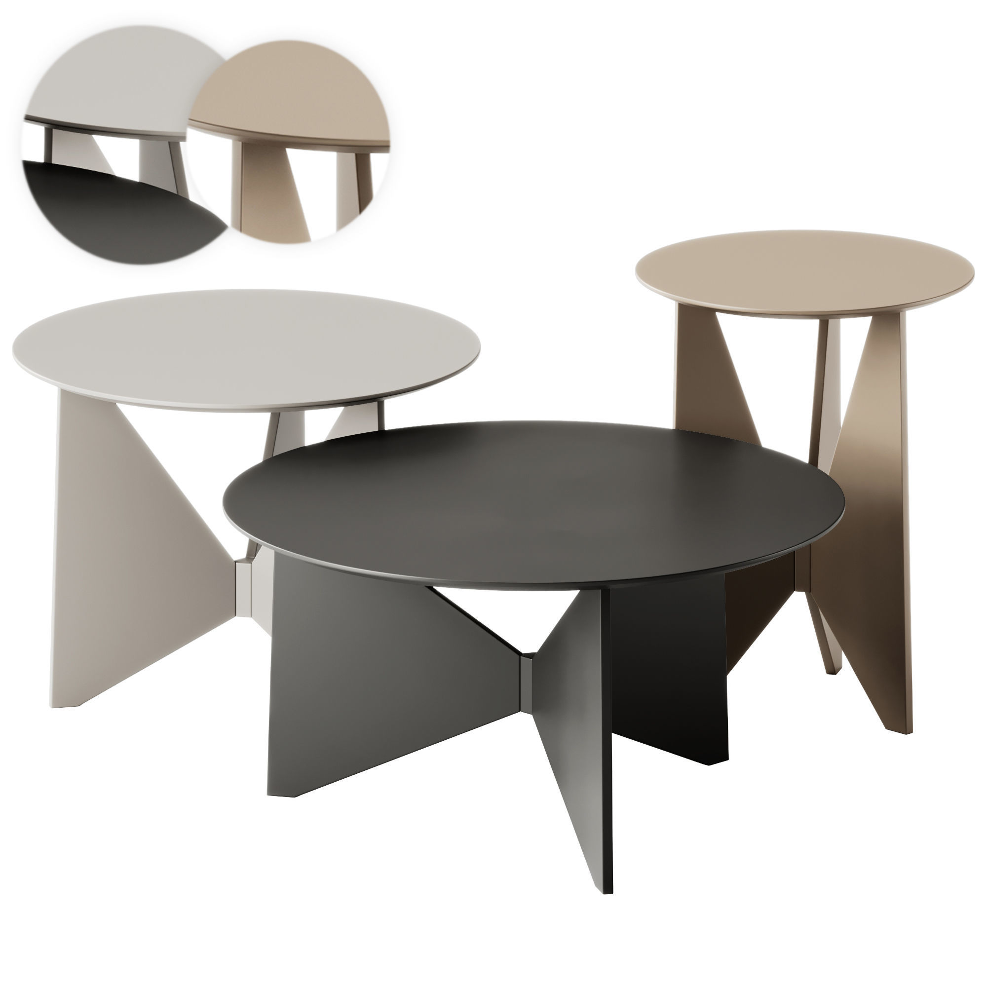 HIRU Round coffee tables by TREKU 3D model | CGTrader