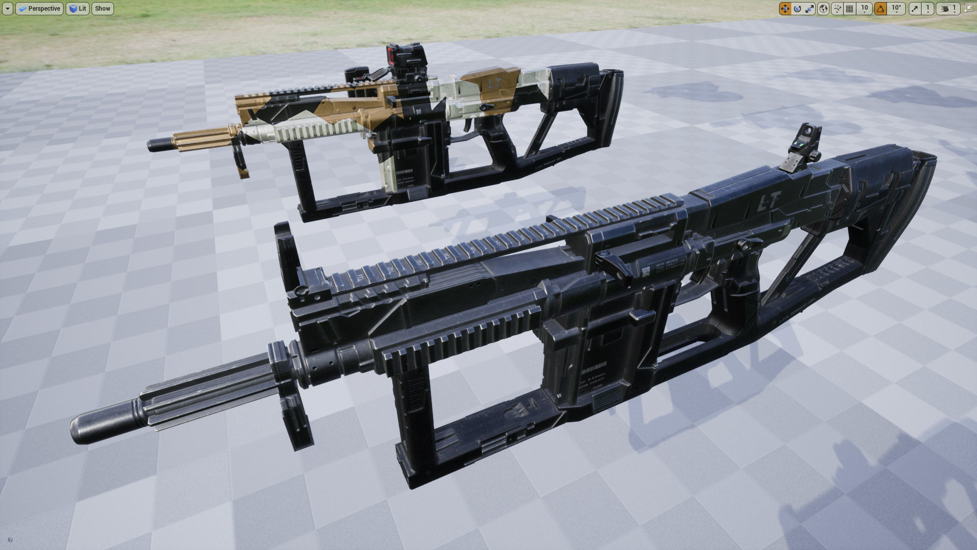 3D model Sci-fi assault rifle 1 VR / AR / low-poly | CGTrader