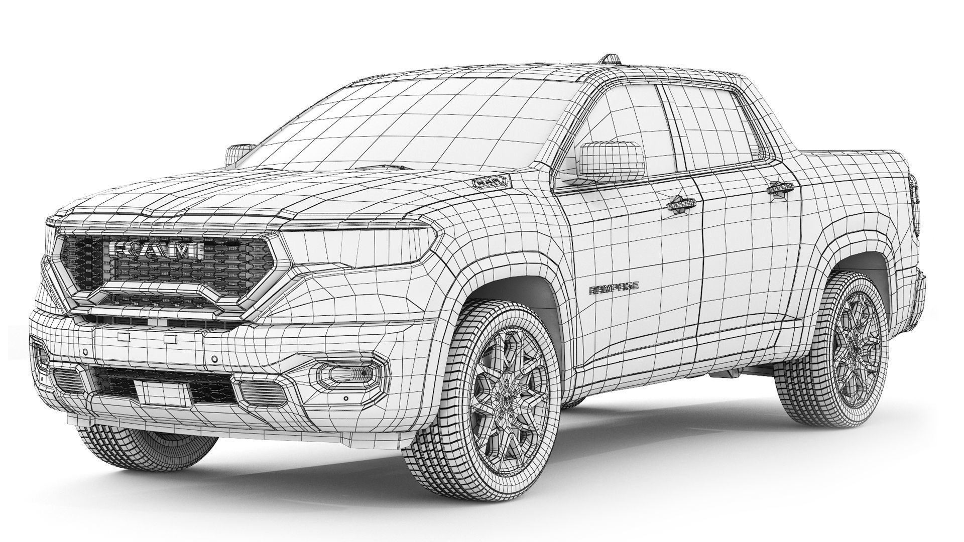 RAM Rampage Rebel 2024 3D model | CGTrader