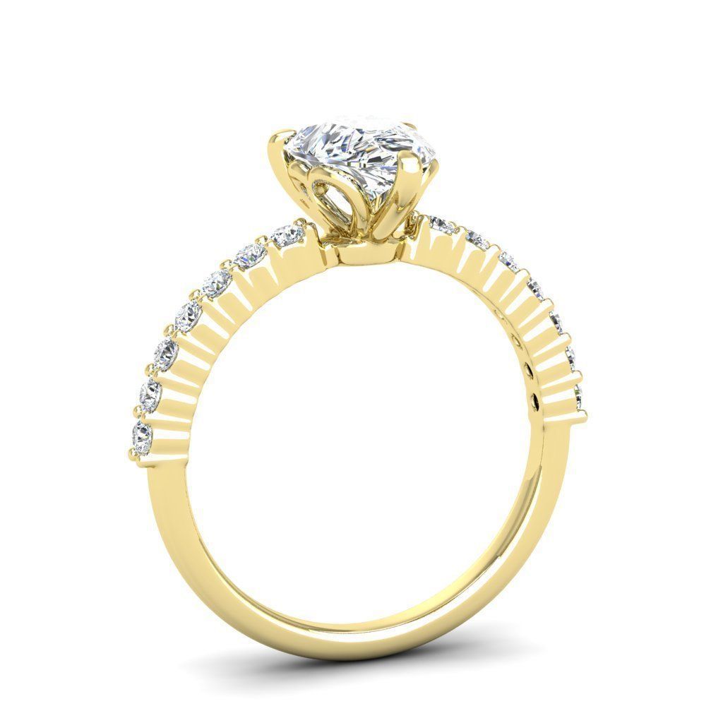 Engagement ring Alice pear 3D model 3D printable | CGTrader