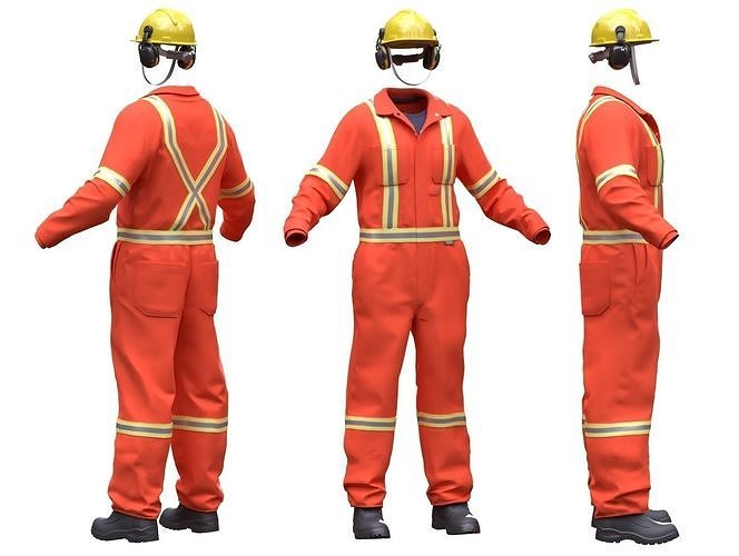 3D model Female Miner Outfit VR / AR / low-poly | CGTrader