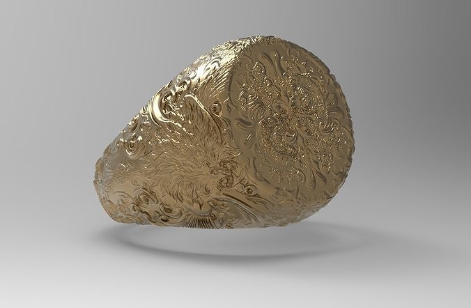 Signet Ring 3D model 3D printable | CGTrader