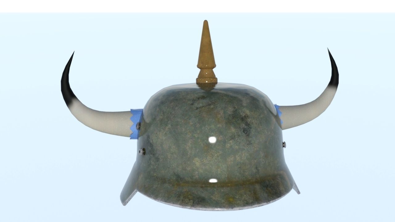 3D model soldier helmet horn spike VR / AR / low-poly | CGTrader
