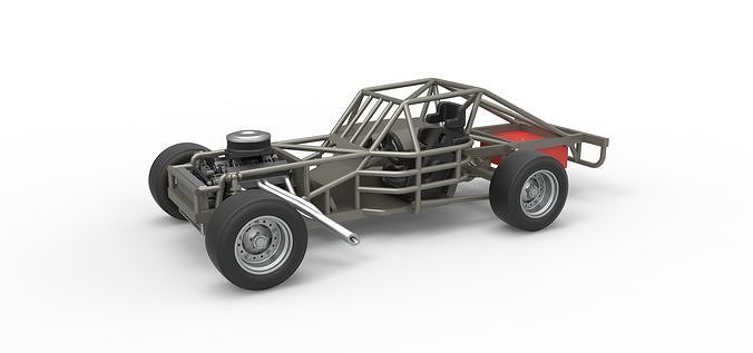 Outlaw Figure 8 Modified stock car Base Scale 1 to 25 3D model 3D ...