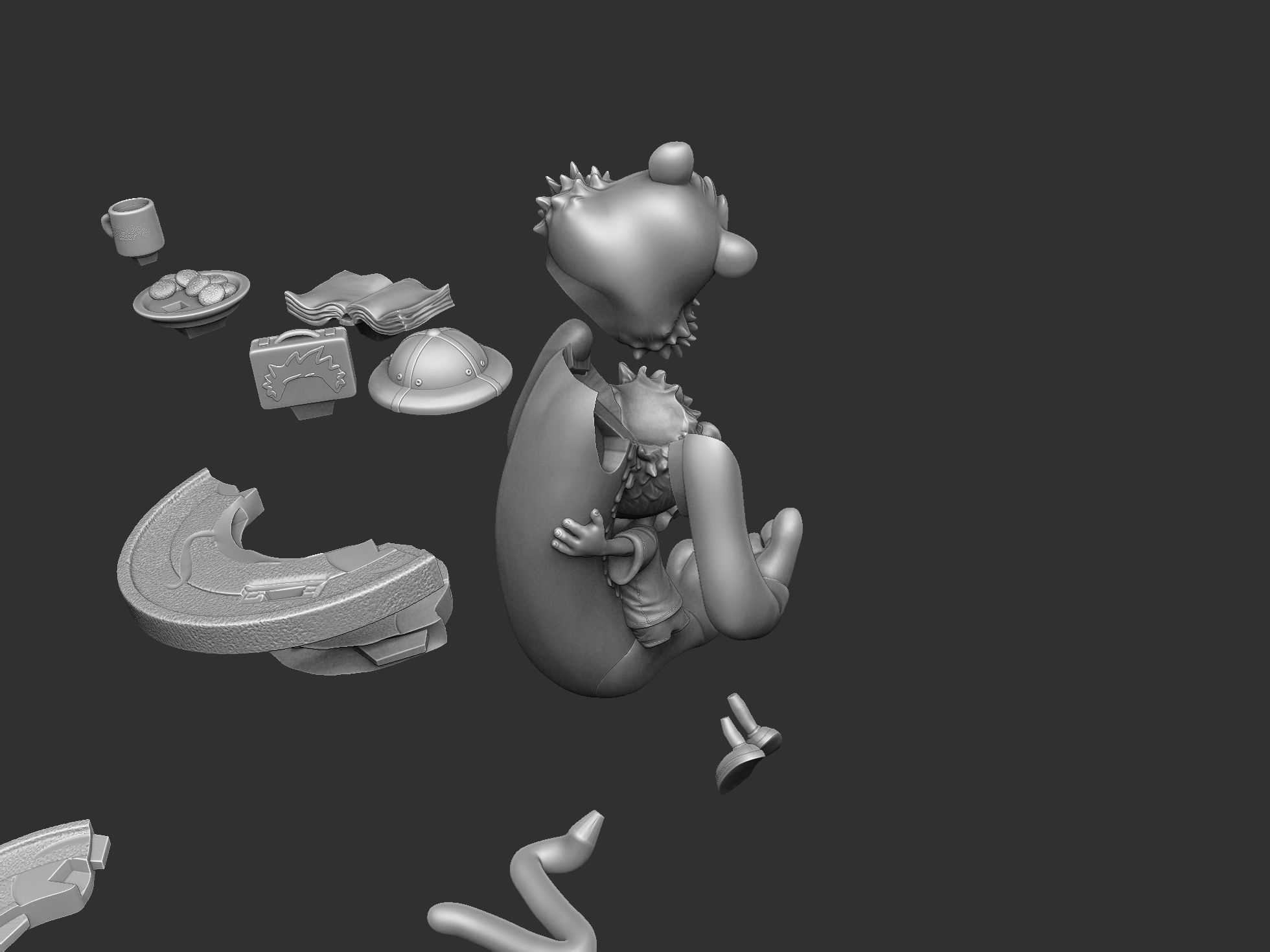 Calvin and Hobbes for 3d print stl Hug model 3D model 3D printable ...