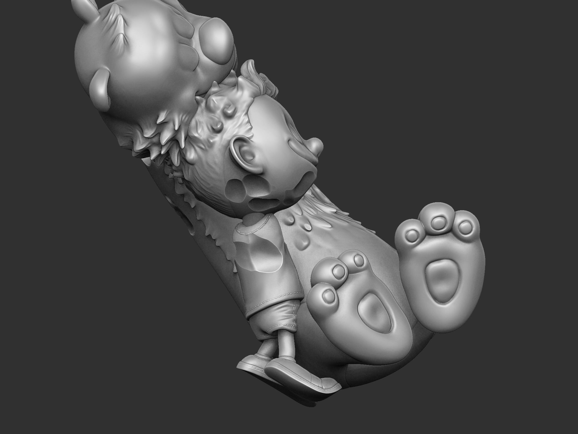 Calvin and Hobbes for 3d print stl Hug model 3D model 3D printable ...