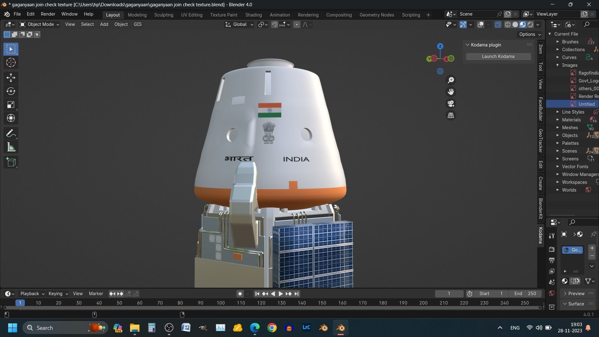 Gaganyaan ISRO India Crew Module and Service Module 3D model | CGTrader