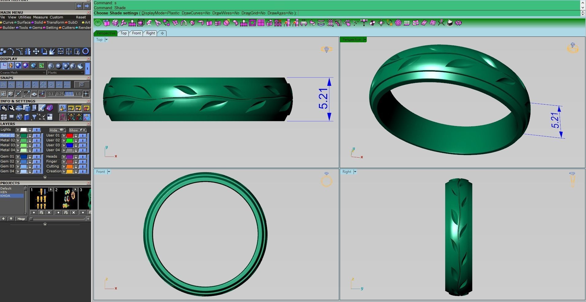 Printed jewelry ring design 3D model 3D printable | CGTrader