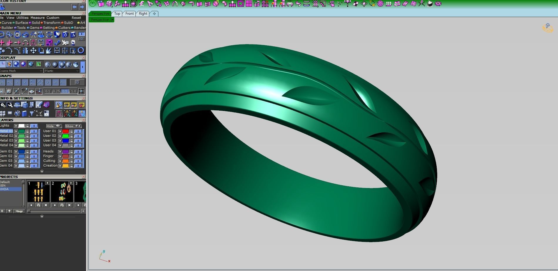 Printed jewelry ring design 3D model 3D printable | CGTrader