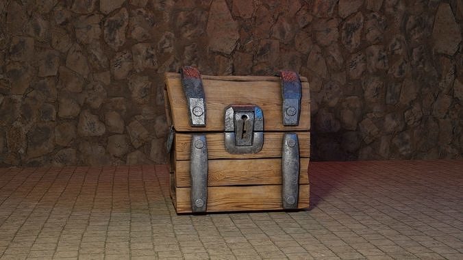 3D model 3D Loot Chest LowPoly - High-Quality Game Asset VR / AR / low ...