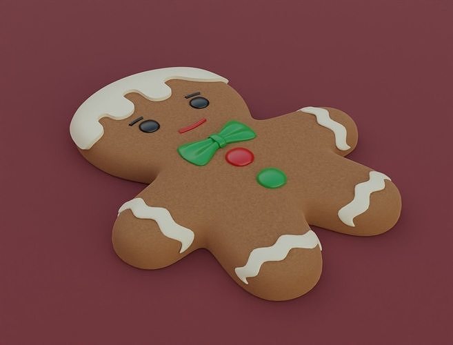 Gingerbread man 3D model for 3D print 3D model 3D printable | CGTrader