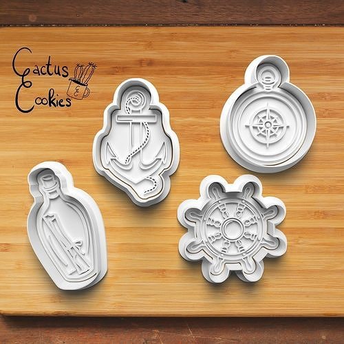 Sailor Cookie Cutter Stl File for 3d Printer 0394 3D model 3D printable ...