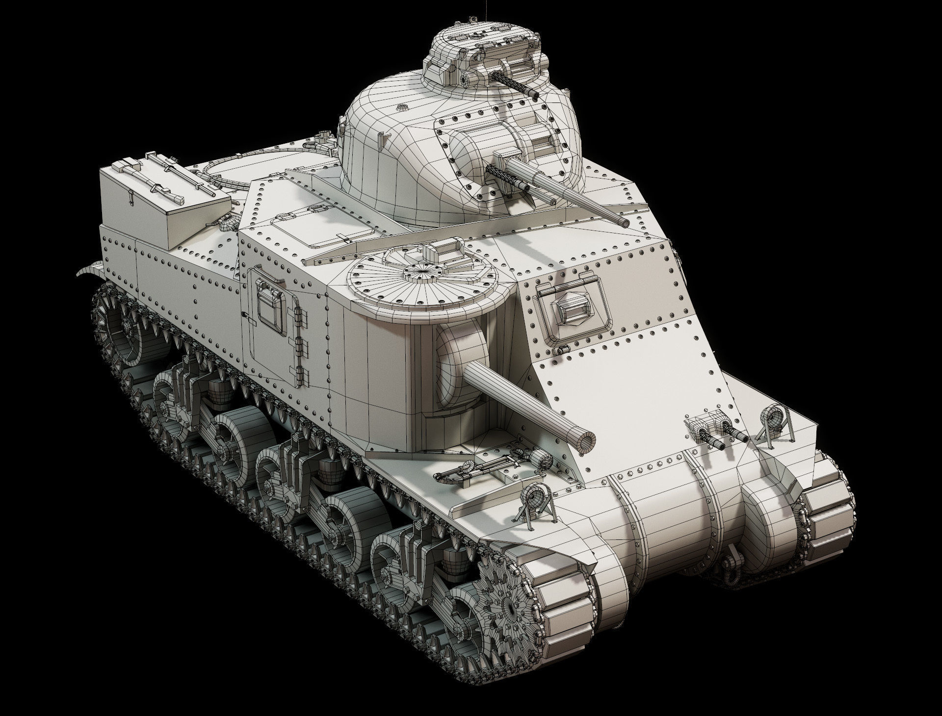 M3A2 Lee - Base Mesh 3D model | CGTrader