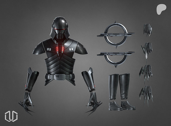 Star Wars Inquisitor Starkiller Concept One12 Figure Kit 3D model 3D ...