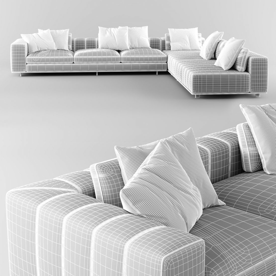 Modern Freeman Sofa 05 3D model | CGTrader