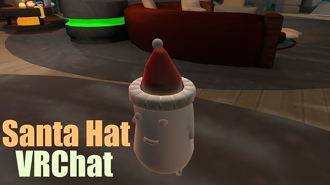 VRChat Santa Hat free VR / AR / low-poly 3D model | CGTrader