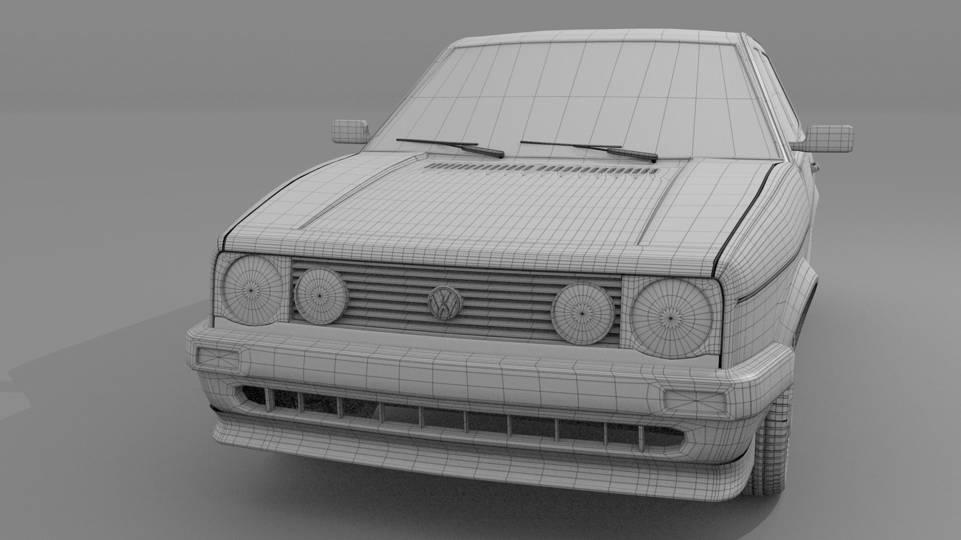 VW Golf Mk 2 3D model | CGTrader