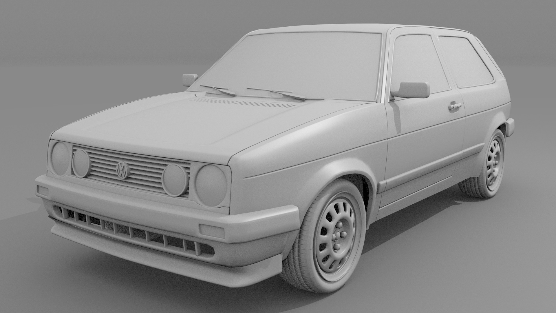Vw Golf Mk 2 3d Model Cgtrader
