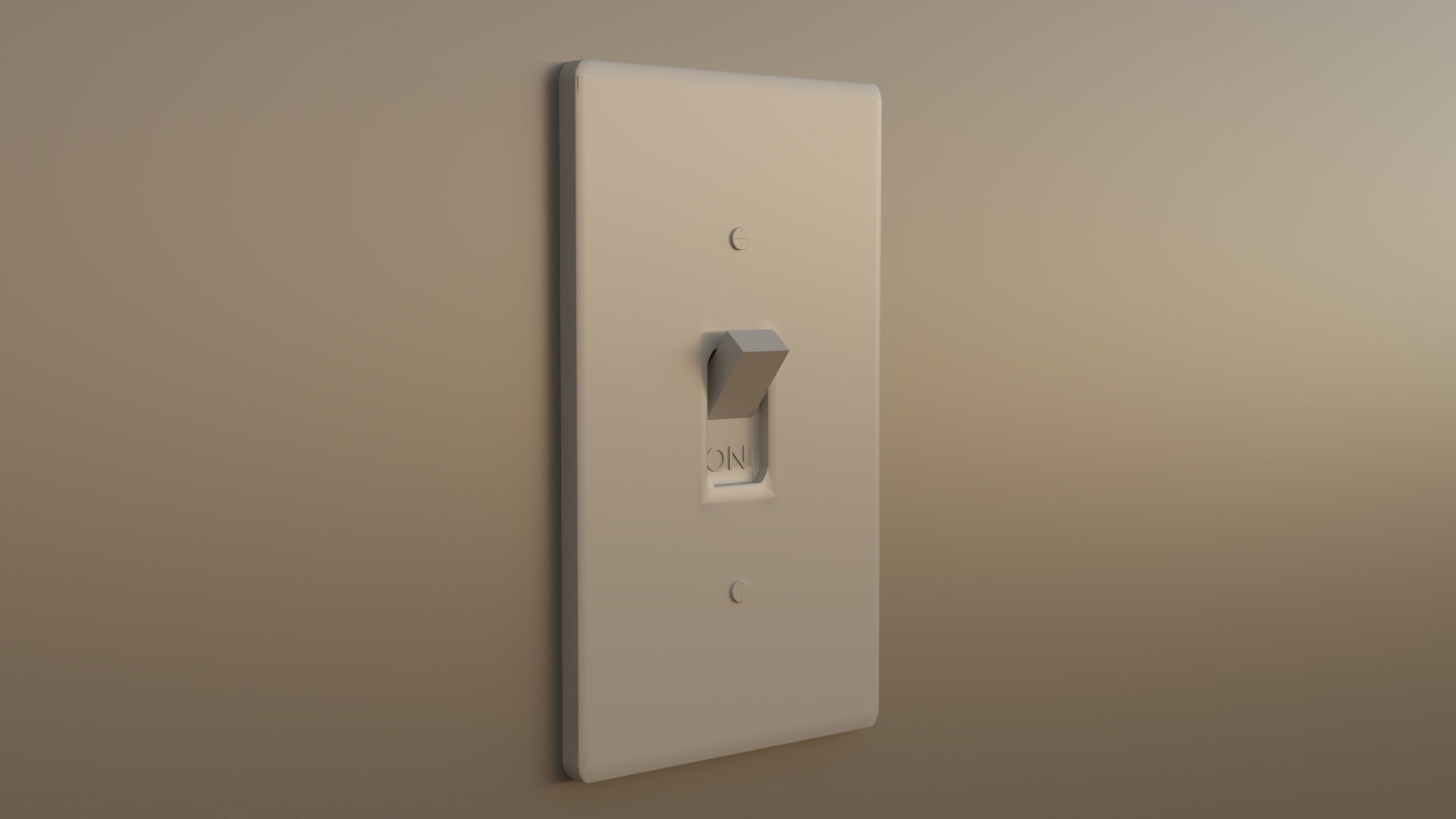 Modern Light Switch 3D model animated rigged | CGTrader