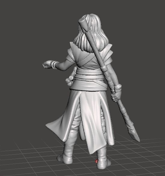 FEMALE ELF HEALER MAGE MINIATURE MODEL FOR FANTASY GAMES DND RPG 3D ...