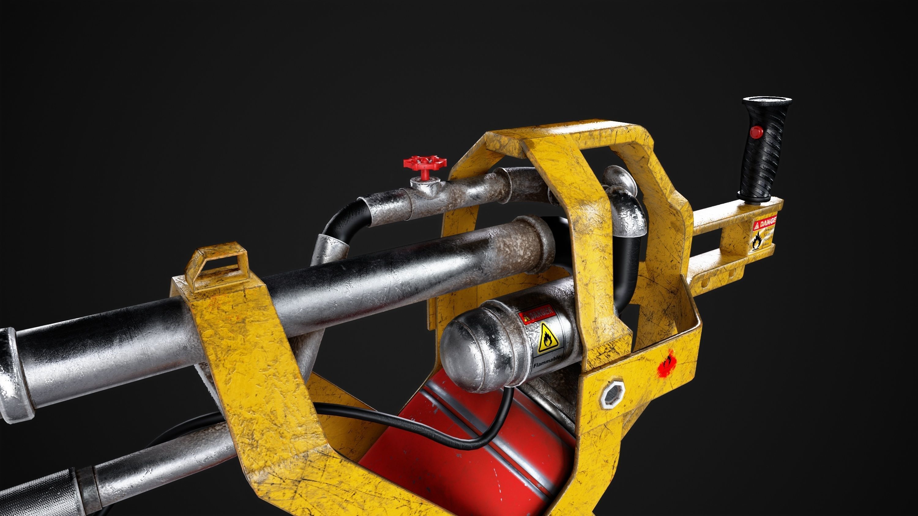 3D model Flamethrower VR / AR / low-poly | CGTrader