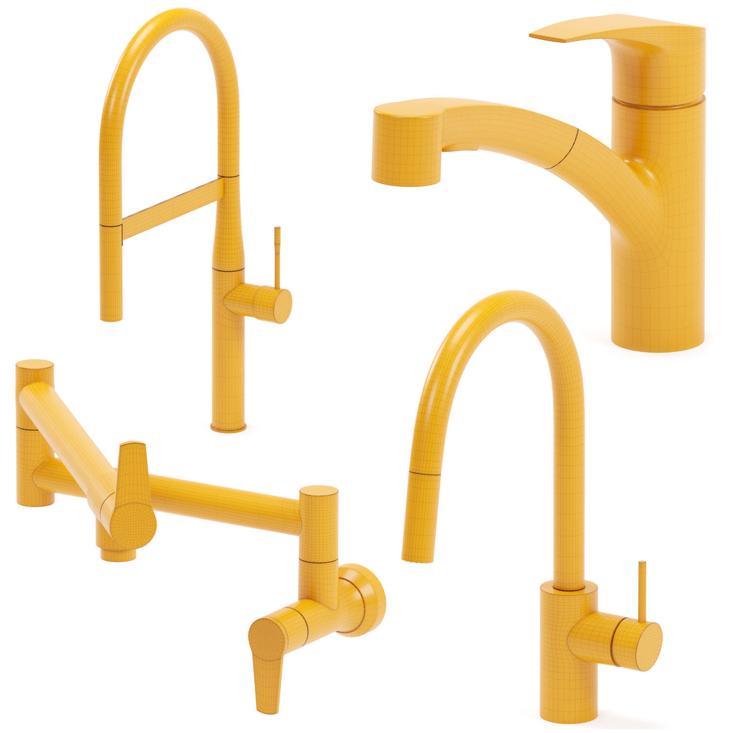 GROHE kitchen faucet collection 01 3D model | CGTrader