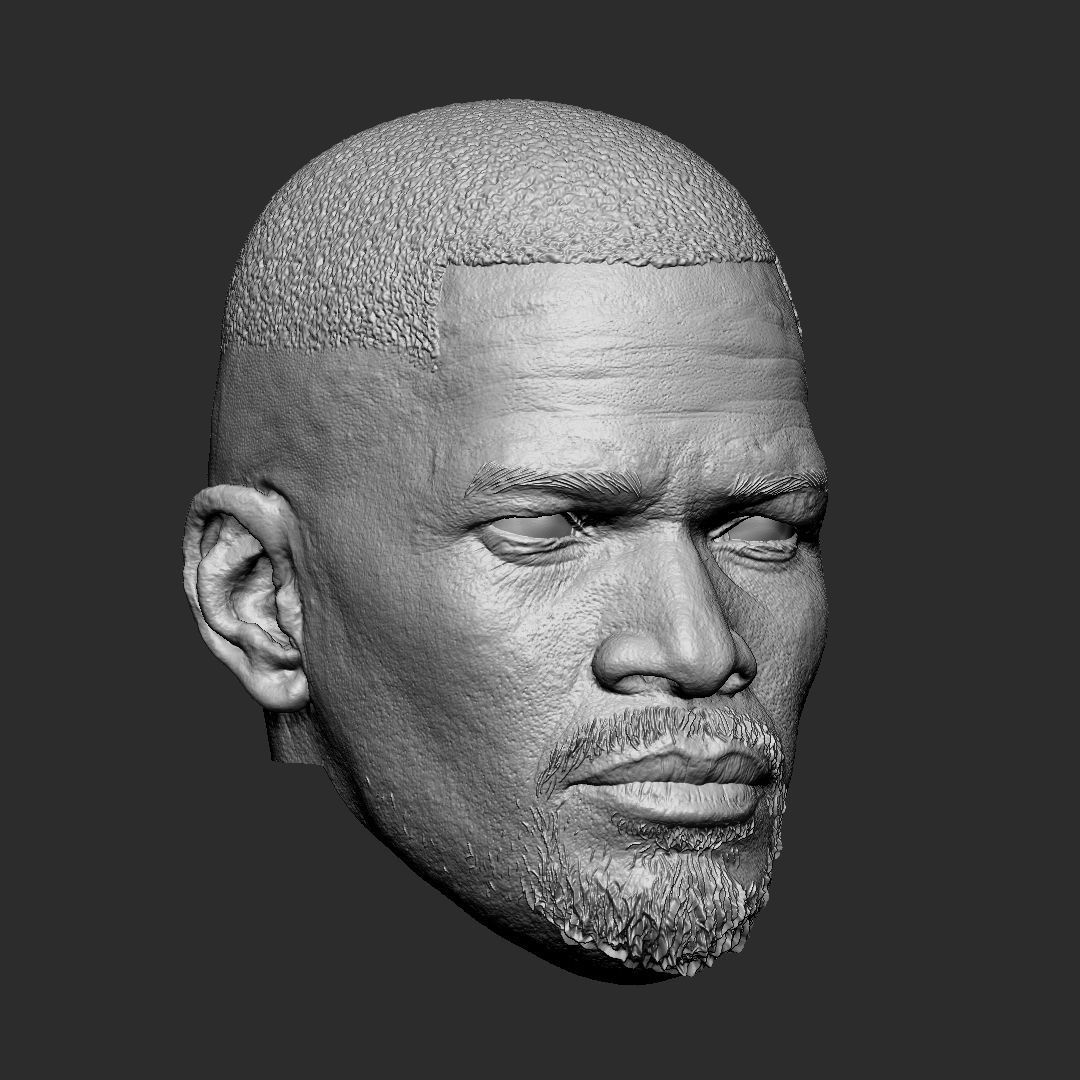 Jamie Foxx head 3D model 3D printable | CGTrader