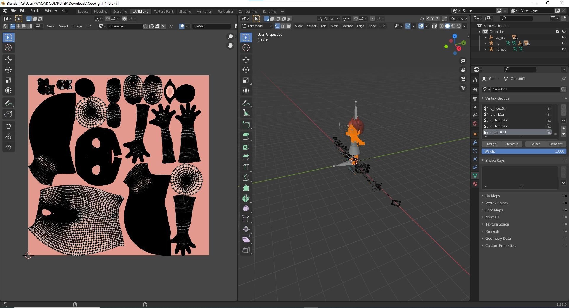 COCOMELON Cartoon Girl YoYo Character 3D MODEL 3D model rigged | CGTrader