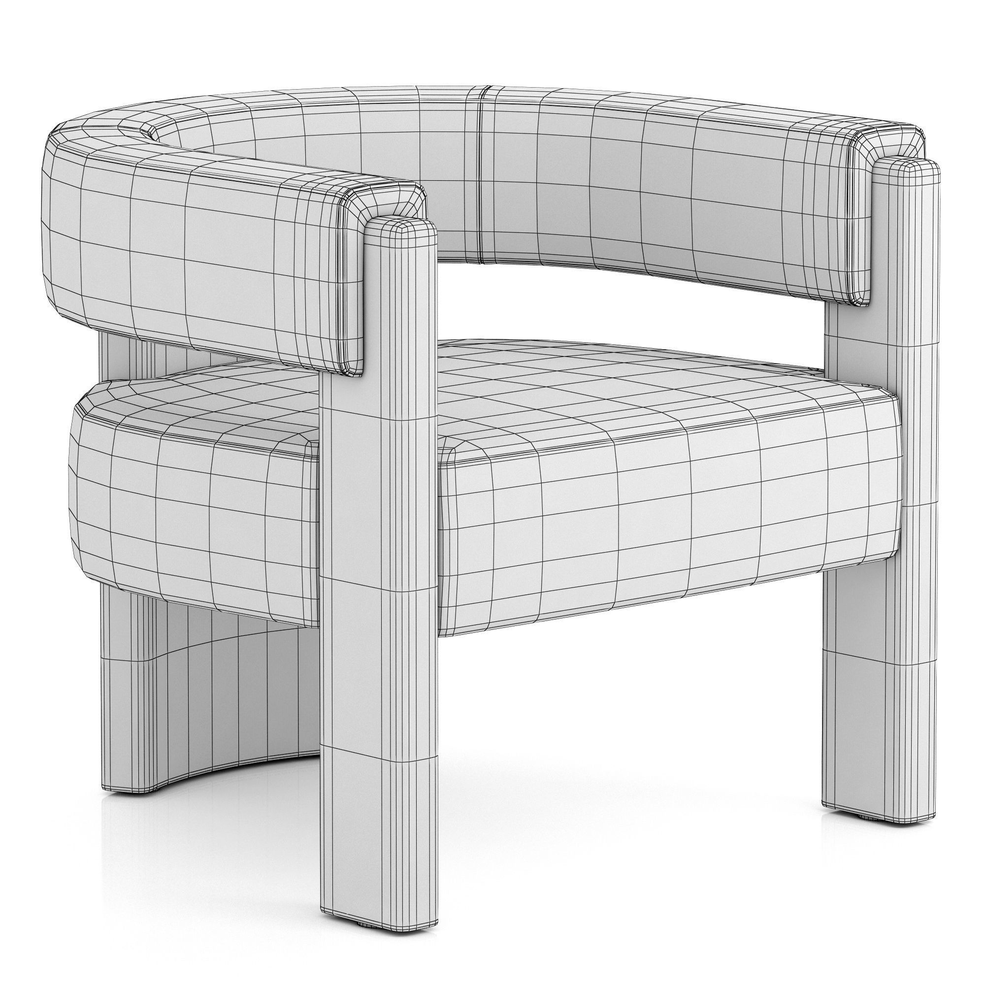 Restoration Hardware Lido Leather Chair 3D model | CGTrader
