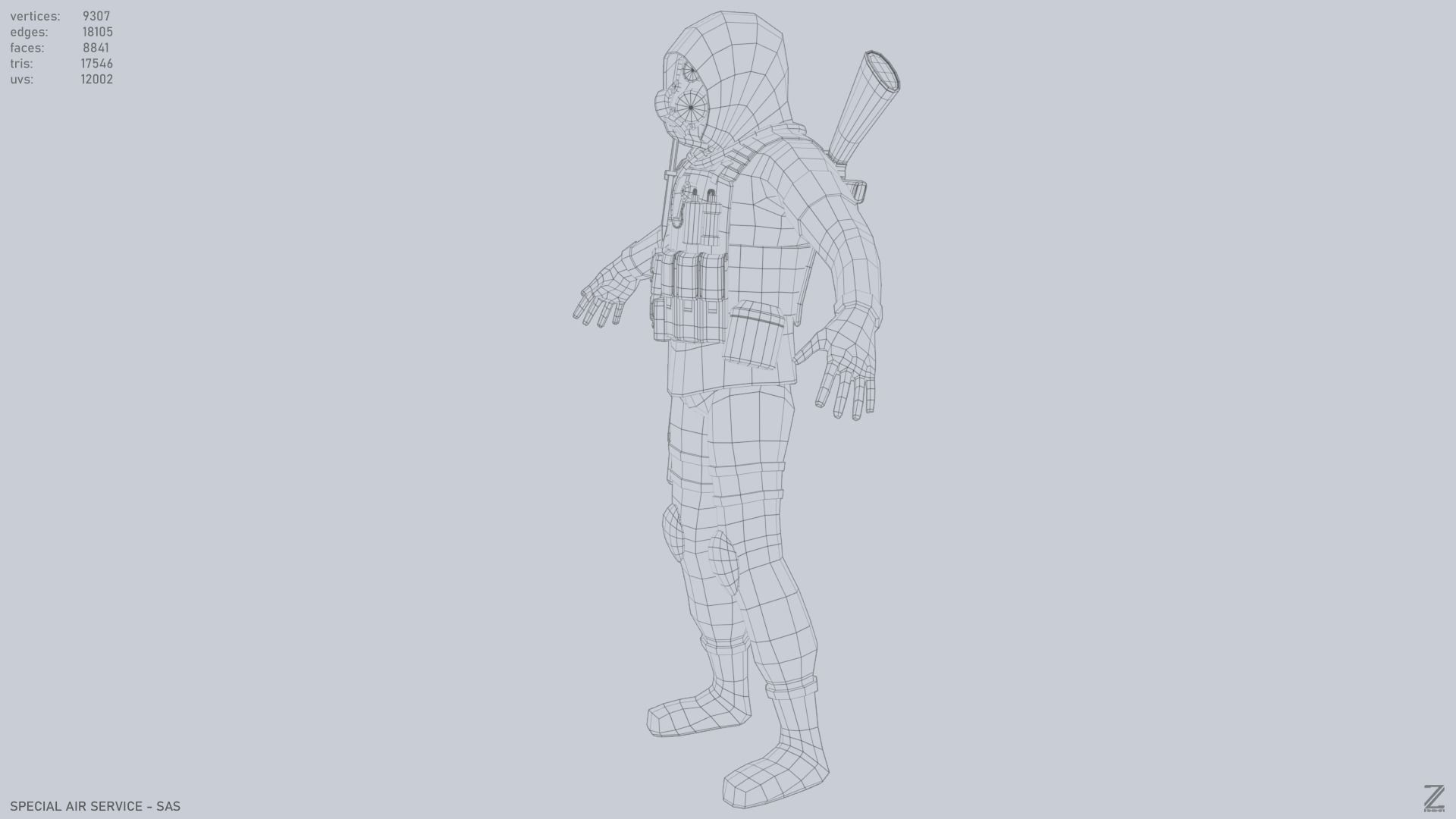 3D model Military SAS VR / AR / low-poly | CGTrader